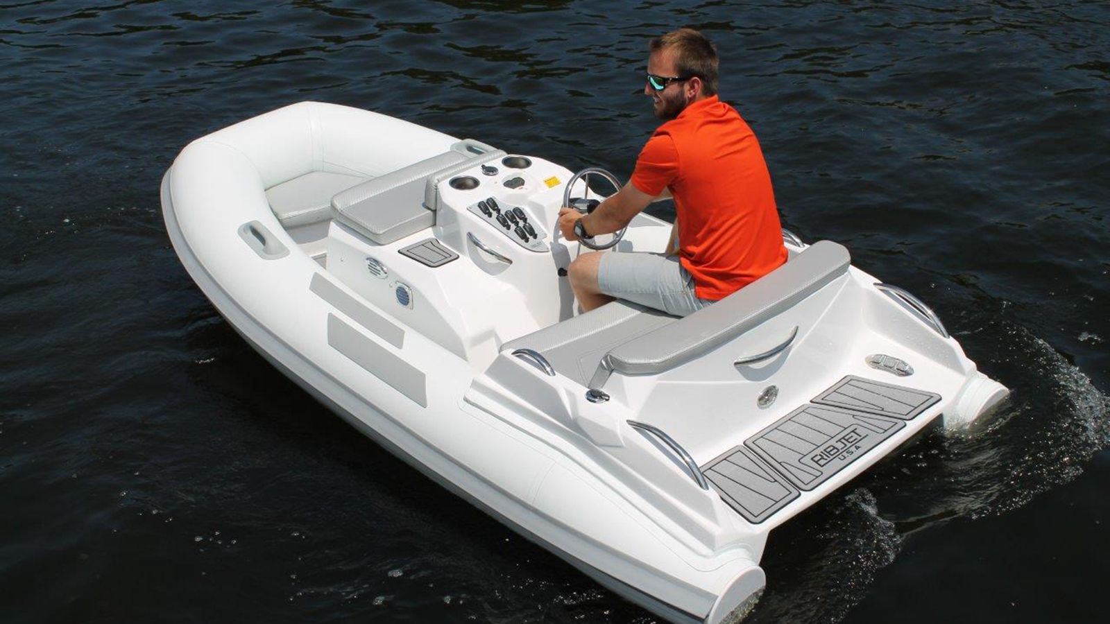 Ribjet 10 jet yacht tender zooms into view